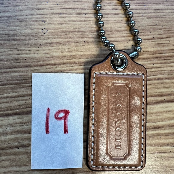 Coach | Accessories | Coach Tan Leather Hangtag | Poshmark